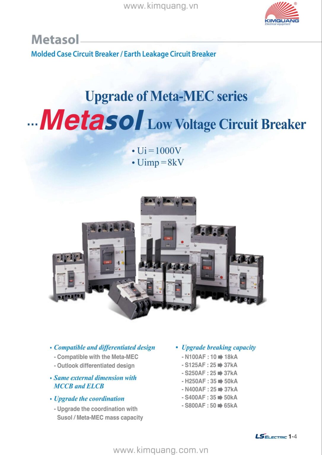 LS Catalogue Thiết bị điện đóng cắt tự động Hàn Quốc / Korea