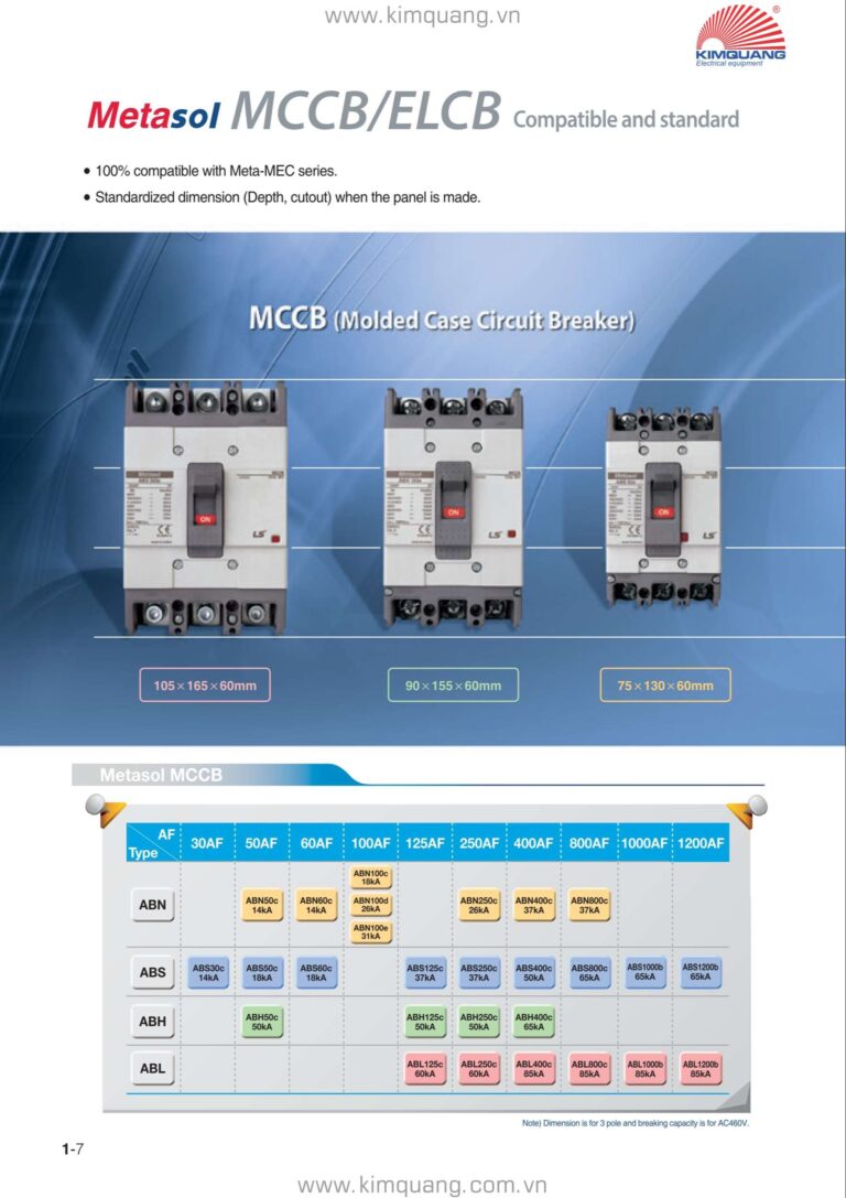 LS Catalogue Thiết bị điện đóng cắt tự động Hàn Quốc / Korea