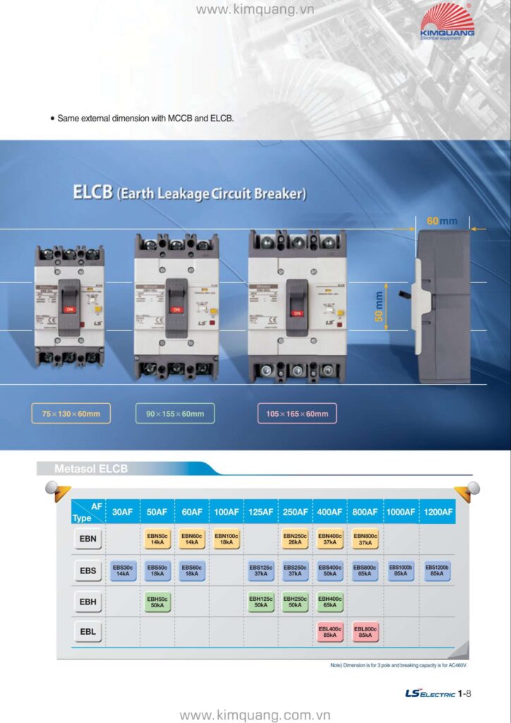 LS Catalogue Thiết bị điện đóng cắt tự động Hàn Quốc / Korea