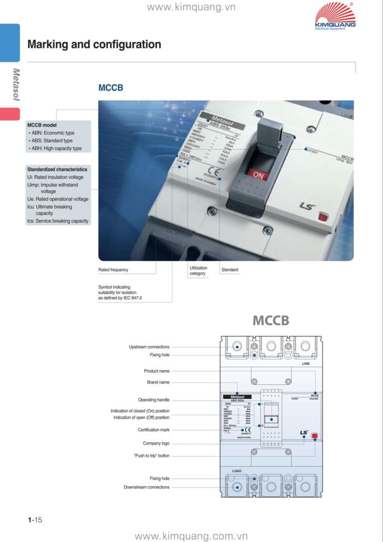 LS Catalogue Thiết bị điện đóng cắt tự động Hàn Quốc / Korea